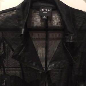 Insight | Jackets & Coats | Nwotinsight Mesh And Faux Leather Jacket ...